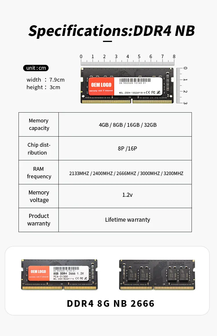 Furrylife Factory Memoria Ram Sodimm Ddr4 4gb 8gb 16gb 2666mhz Ram For Laptop Notebook 1.2v Ram ...
