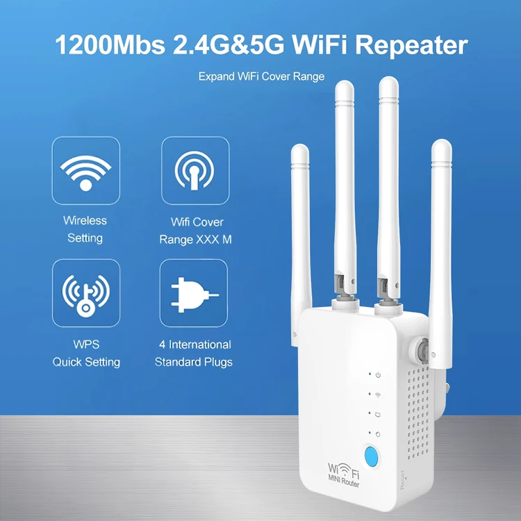 Topleo Dual Band Signal Radio Repeater Router Wireless Amplifier Wifi ...
