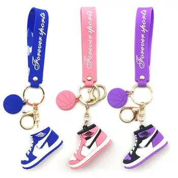 Factory Wholesale Soft Rubber Pvc 3d Keychains Football Basketball Shoe ...