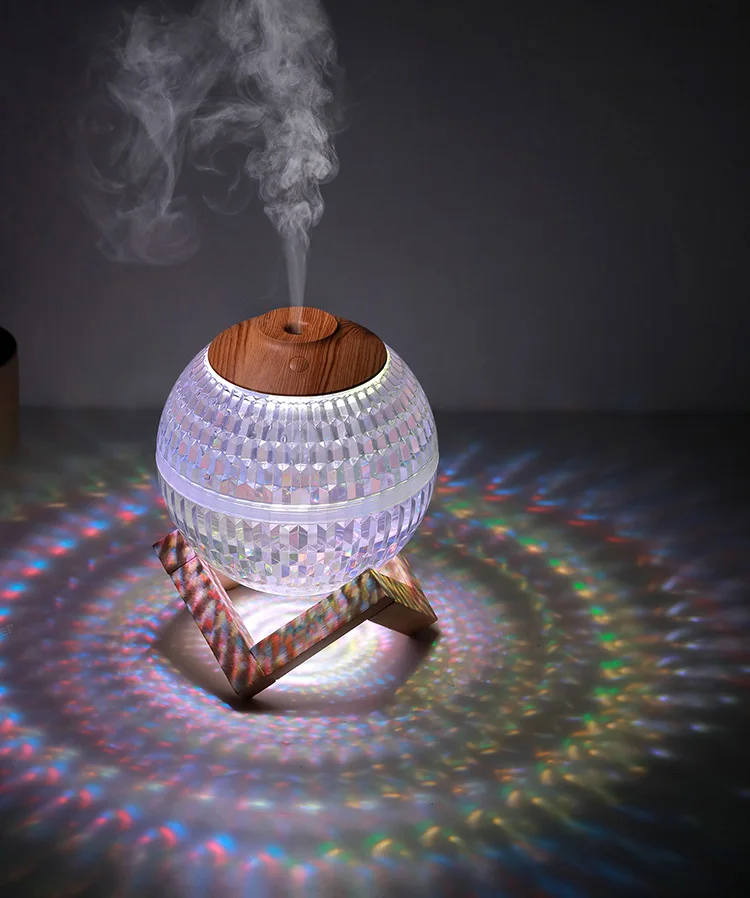 Crystal Ball Humidifier 350ML - Ultrasonic Colorful Light