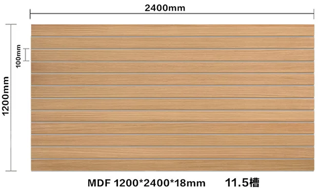 18mm Thickness Slatwall Laminated Mdf Sheet Board Groove Slat Wall ...