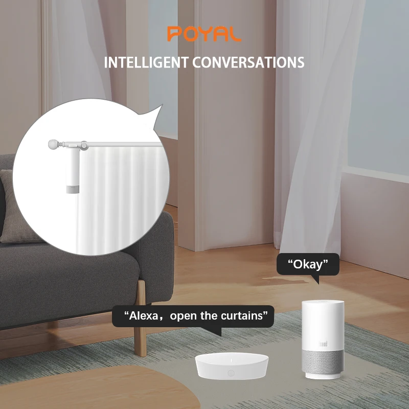 Automatic Motorized Super Silent Tuya App Wifi Control Smart Roman ...