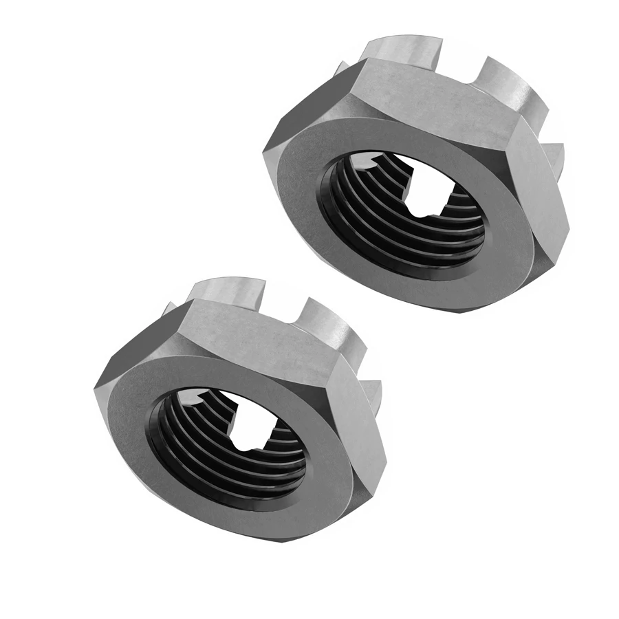 Custom High Quality DIN935 Forged Slotte Castle Nut UNC Nickel Plated ...