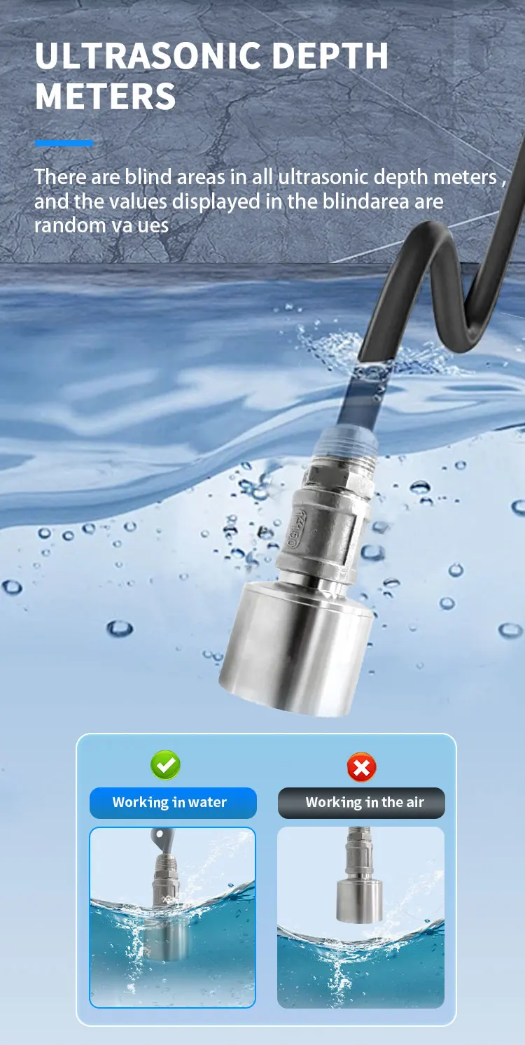 Sentec Portable Depth Water Level Measure Handheld Ultrasonic Level ...