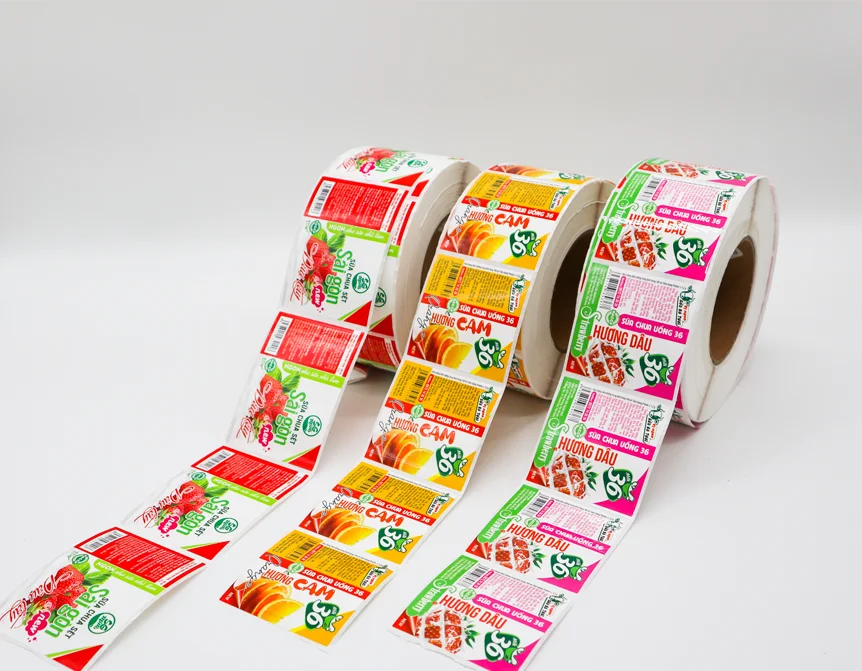 Packaging Labels Food Stickers Yogurt Fruit Drink Waterproof Label Oem ...