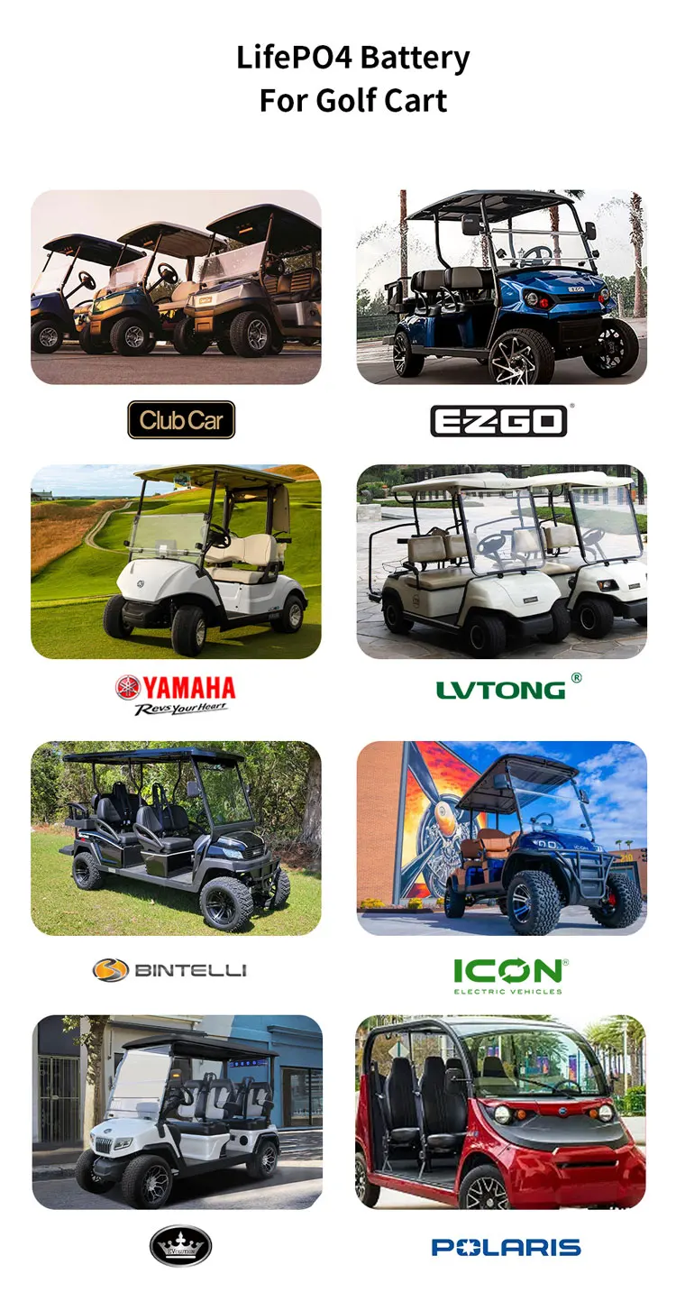 Factory Custom Lifepo4 Golf Cart Battery 48v 60v 72v 96v 105ah 150ah ...