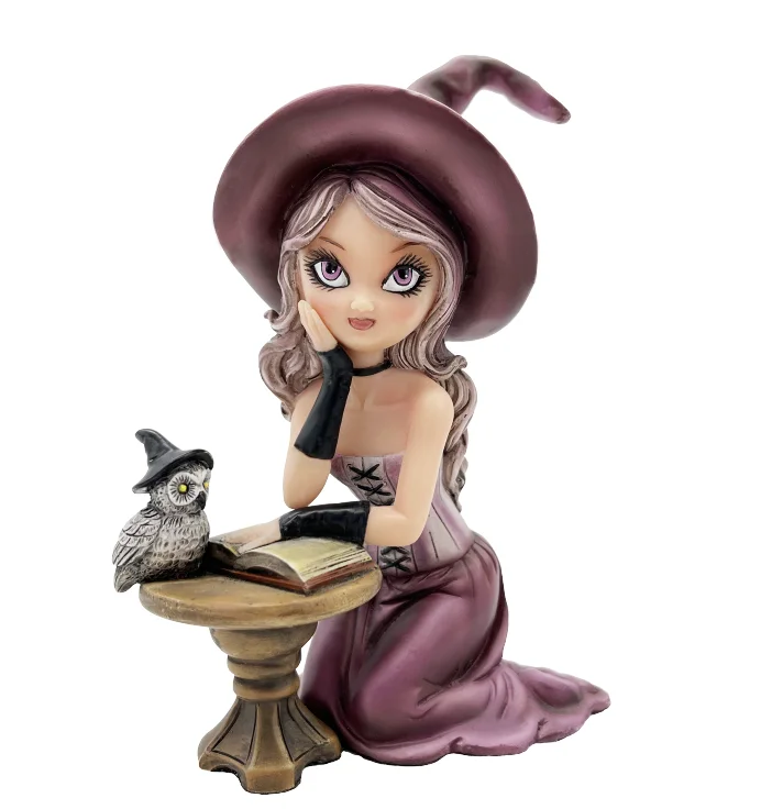Resin Art Sculpture Witch Statue Witch Craft Art Ornaments Gift Garden ...
