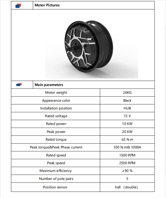 10KW Hub Motor for 12 Inch Electric Bikes - Ideal for Razor MX125 ...
