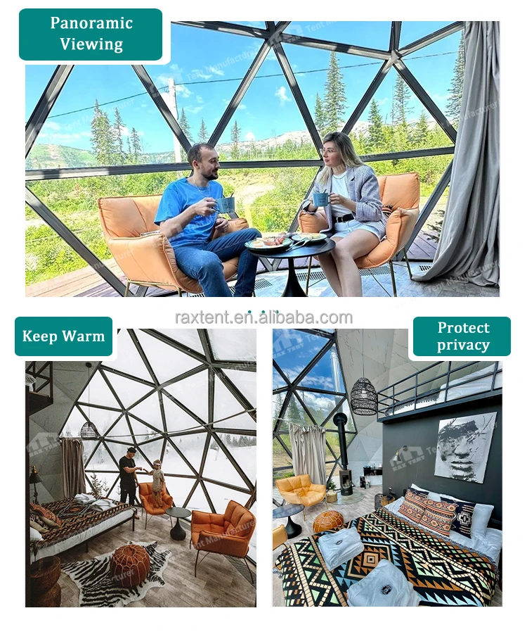 Customized Glamping Dome House - Glass Geodome for Resort