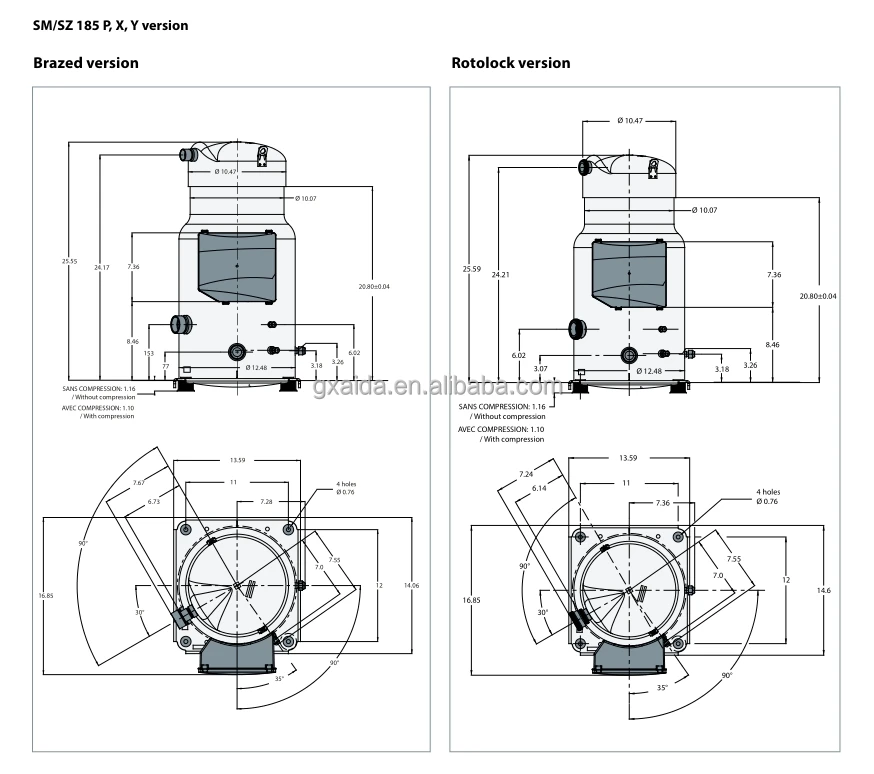 Original 14hp Scroll Compressor Sm175s4cc For Air Conditioner ...