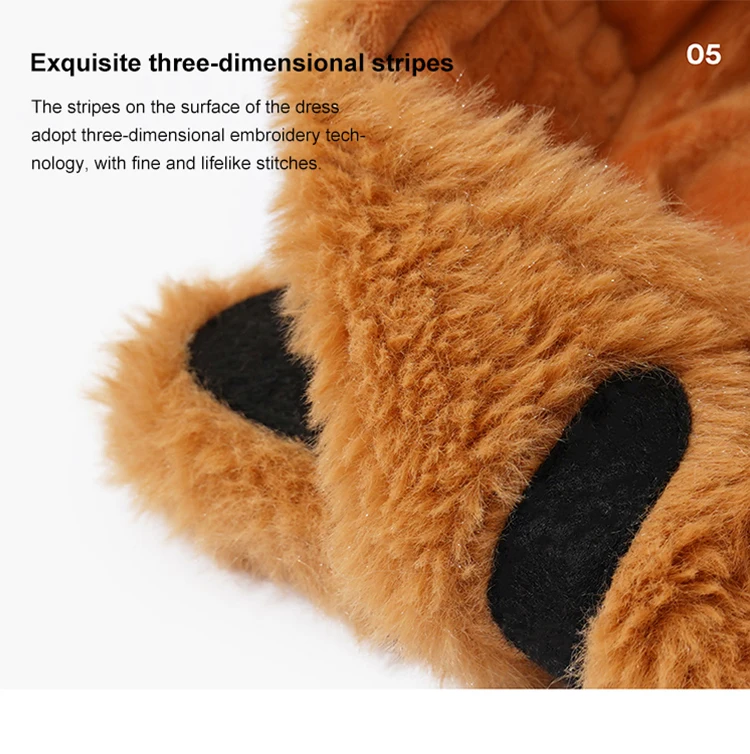 Holiday Party Comfortable Breathable Cute Tiger Cloak Pet Cat Clothes ...