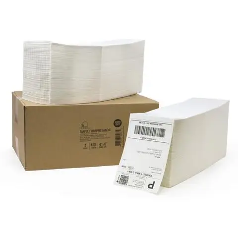 4" X 6" Fanfold 2000 Labels Per Stack Rollo Sato Thermal Printer ...