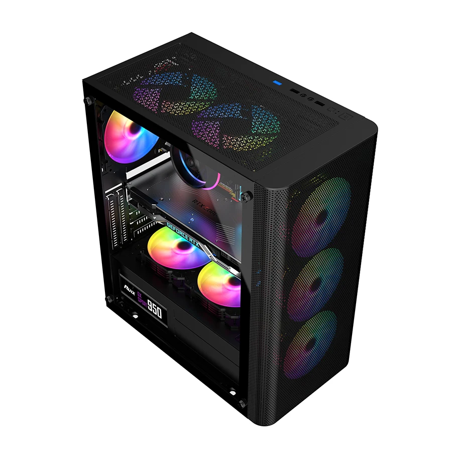 Ruix New Design Plastic Front Mesh Gaming Office E-atx Atx Eatx Pc Case ...