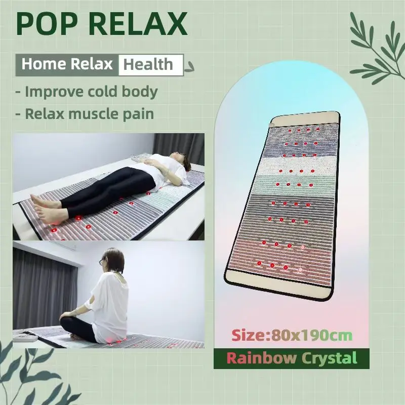 7 Crystal Stone Far Infrared Massage Red Light Therapy Pemf Mat 190 ...