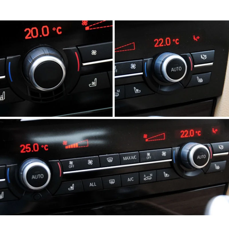 Console Dash Air Conditioner Buttons Key Covers Replacement For Bmw 5 6 ...