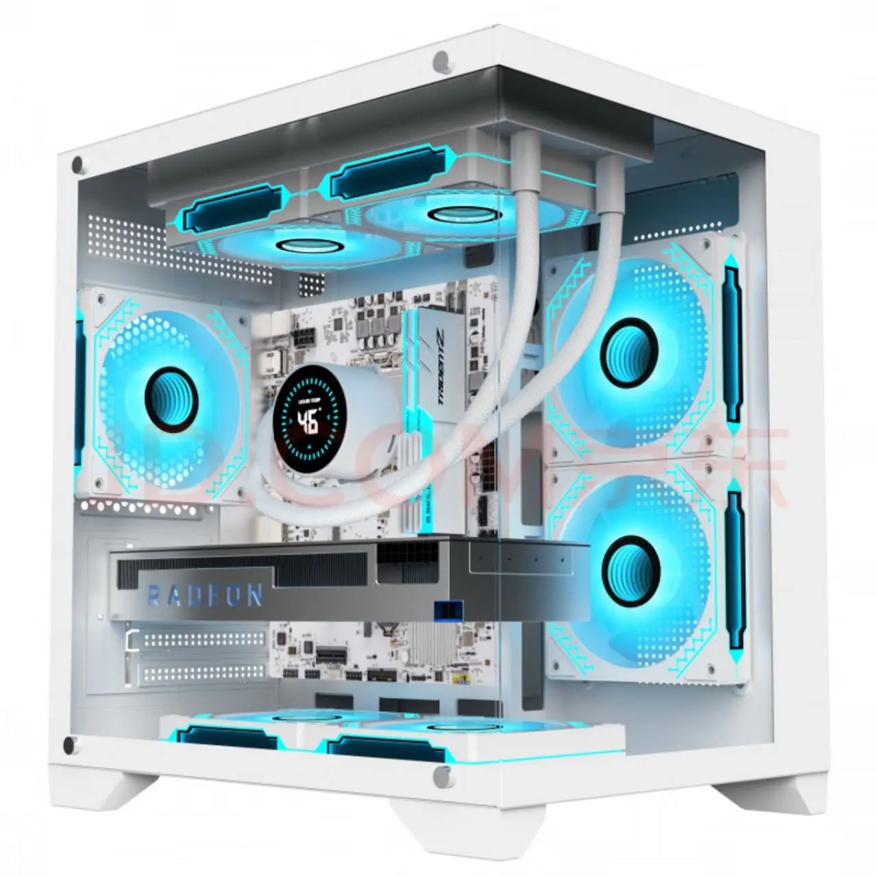Gaming Computer Case ATX PC Case HD Audio USB3.0 Tempered Glass ...