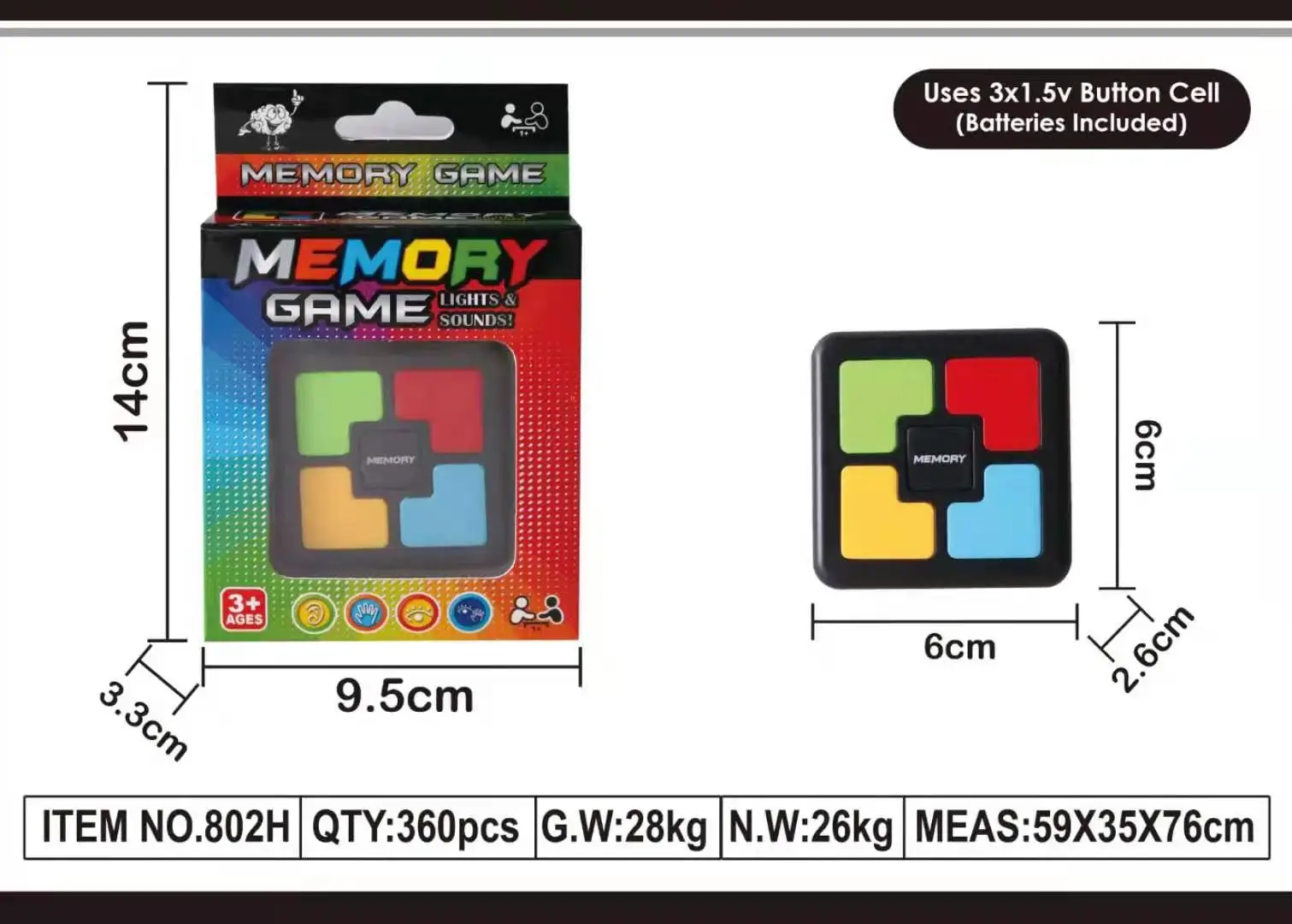 Rts New Memory Rubik's Cube Handheld Game Console Memory Training Toy ...