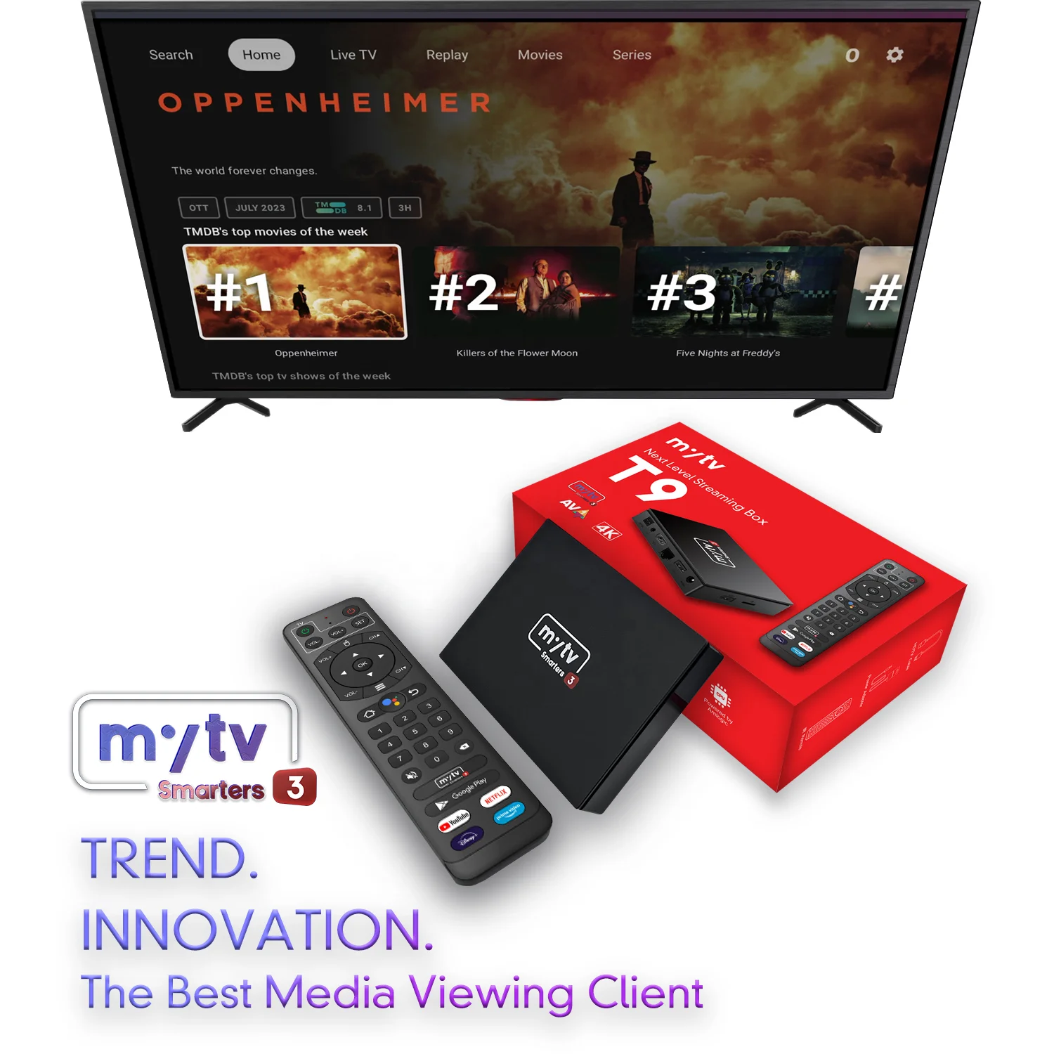 2o24 Android 4k Tv Box Ott Iptv Mytv T9 Smarters 3 Player Atv Ui Bt ...