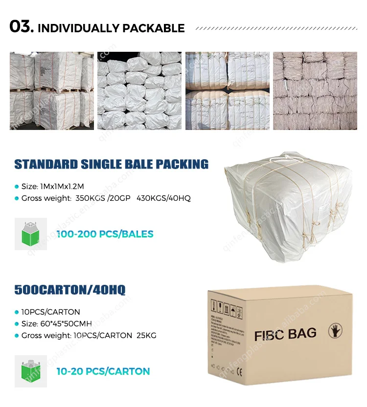 1tonne 1.5ton 2ton Sift-proof Agricultural Fibc Baffle Jumbo Bags Woven ...