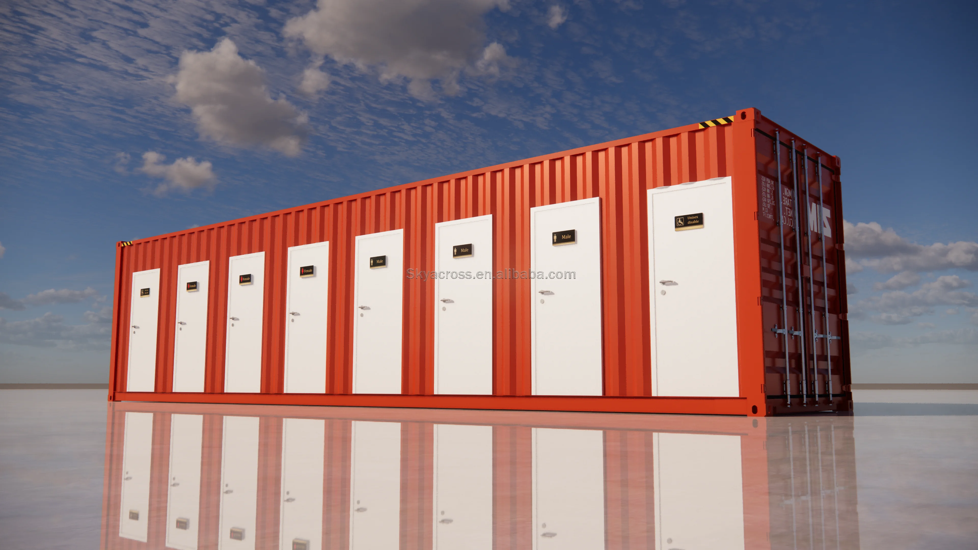 40ft Modular Container Portable Restroom & Toilet for Sale ODM