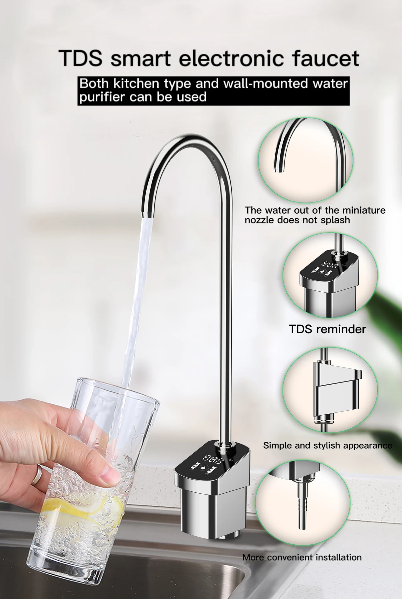 Smart Display Kitchen Faucet - Efficient Water Purification