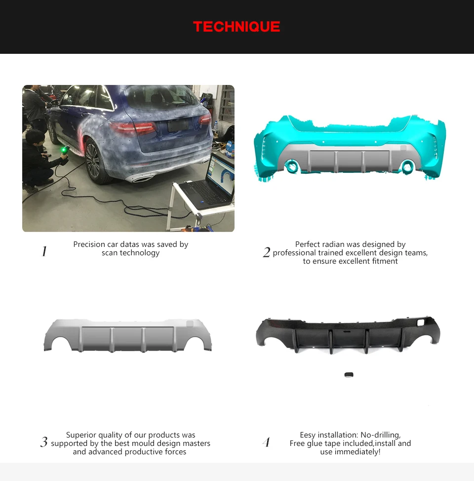 Carbon Fiber Rear Diffuser for BMW 1series F40 118i M-tech M-sport ...