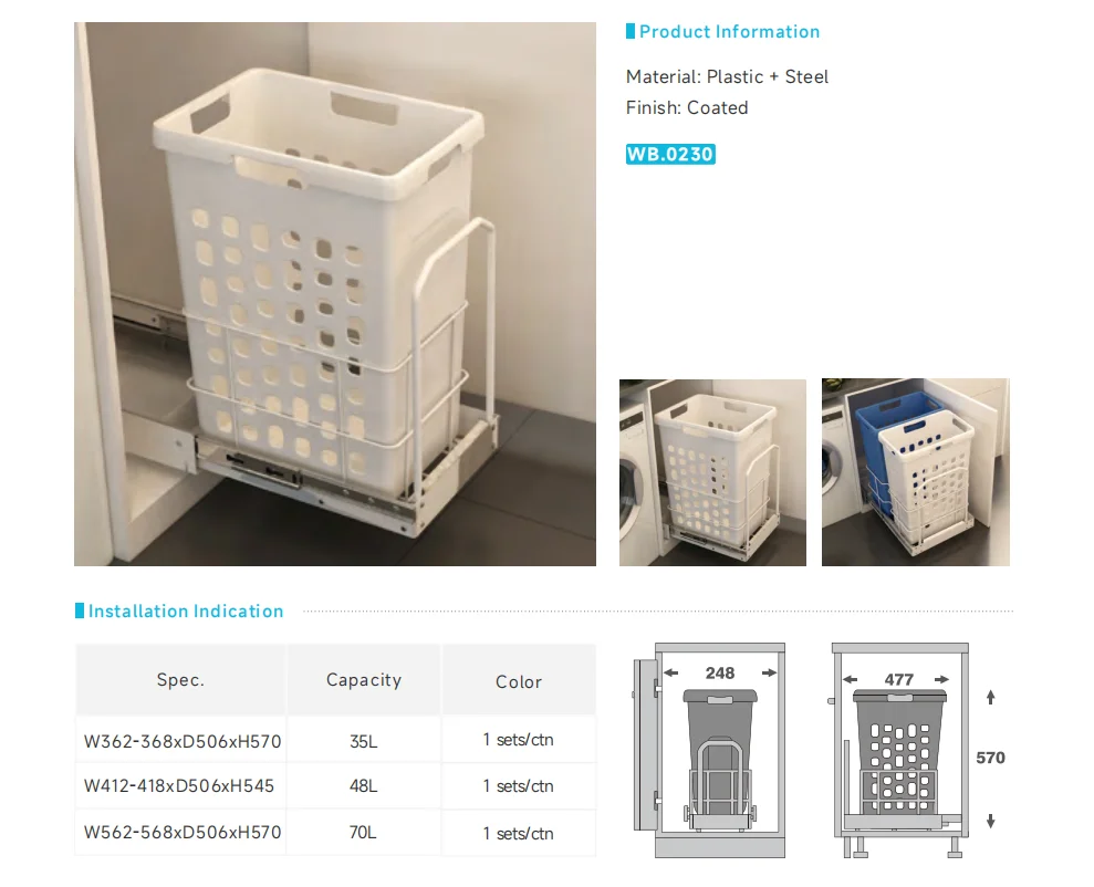 Topcent 48L Dirty Clothes Collect Basket Cabinet Laundry Basket for Washing Storage| Alibaba.com
