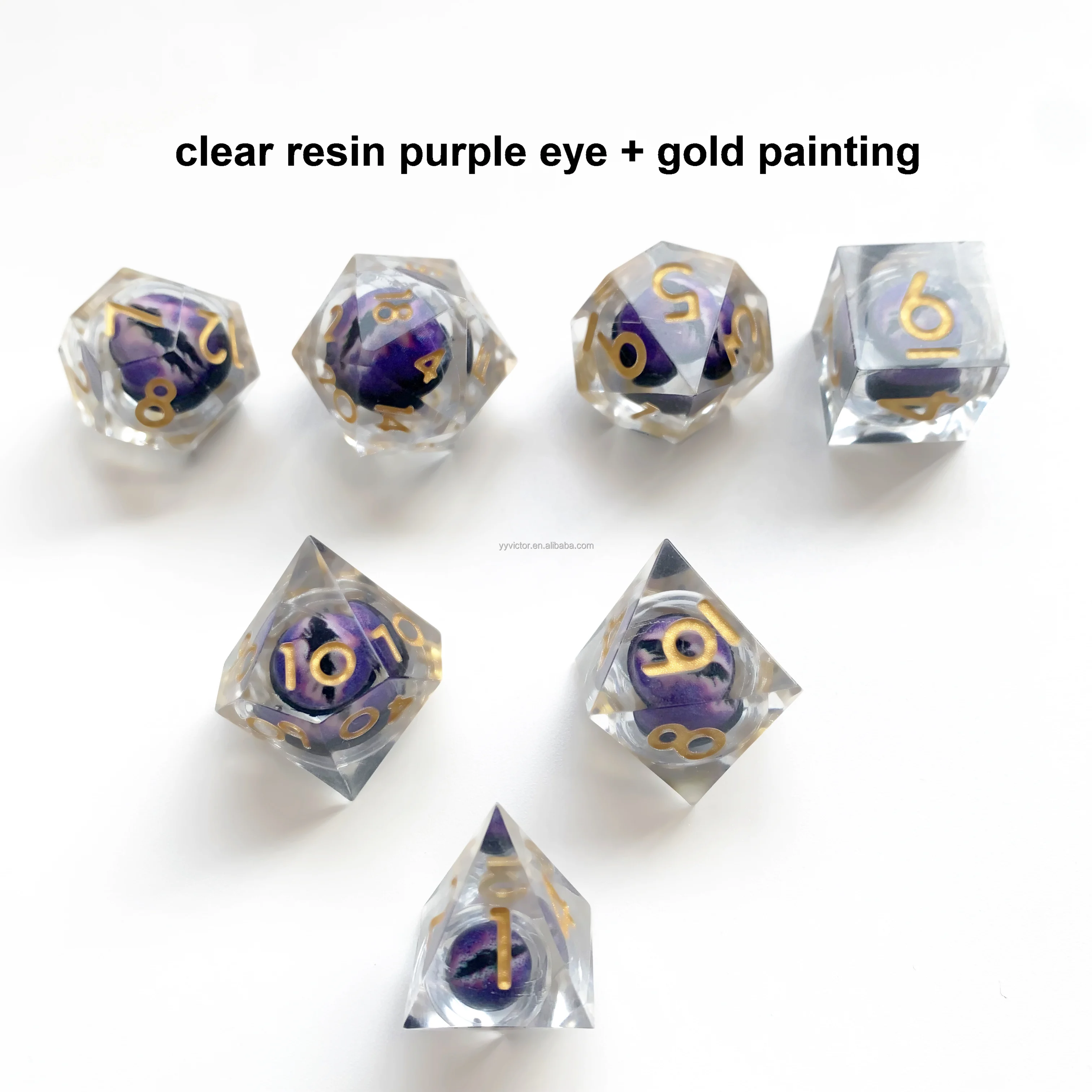 DND sharp Edge Corner Dice Resin Moving Dragon Eyes and Quicksand ...