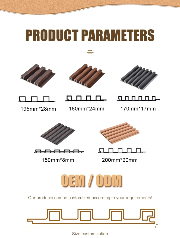 150*16mm Wpc Pvc Wall Panel Indoor Decorative Louver Wall Panel ...