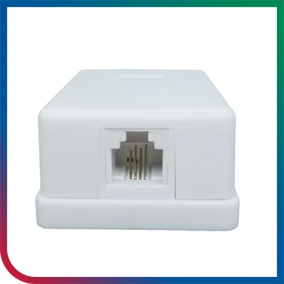 Rj11 Single Or Dual Port 6p4c 6p2c Surface Box Desktop Outlet Socket ...