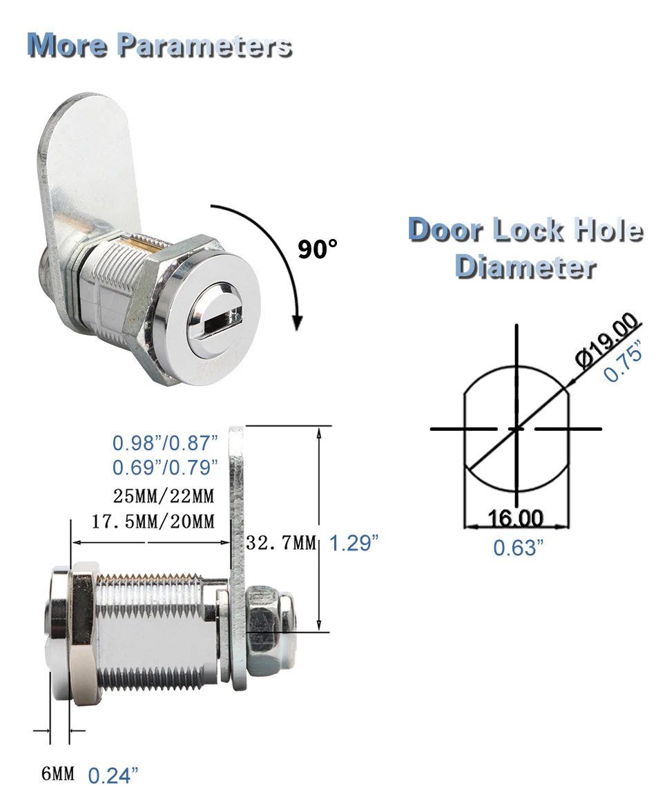 High Quality Industry Drawer Cabinet Locking 19mm Thread Security ...