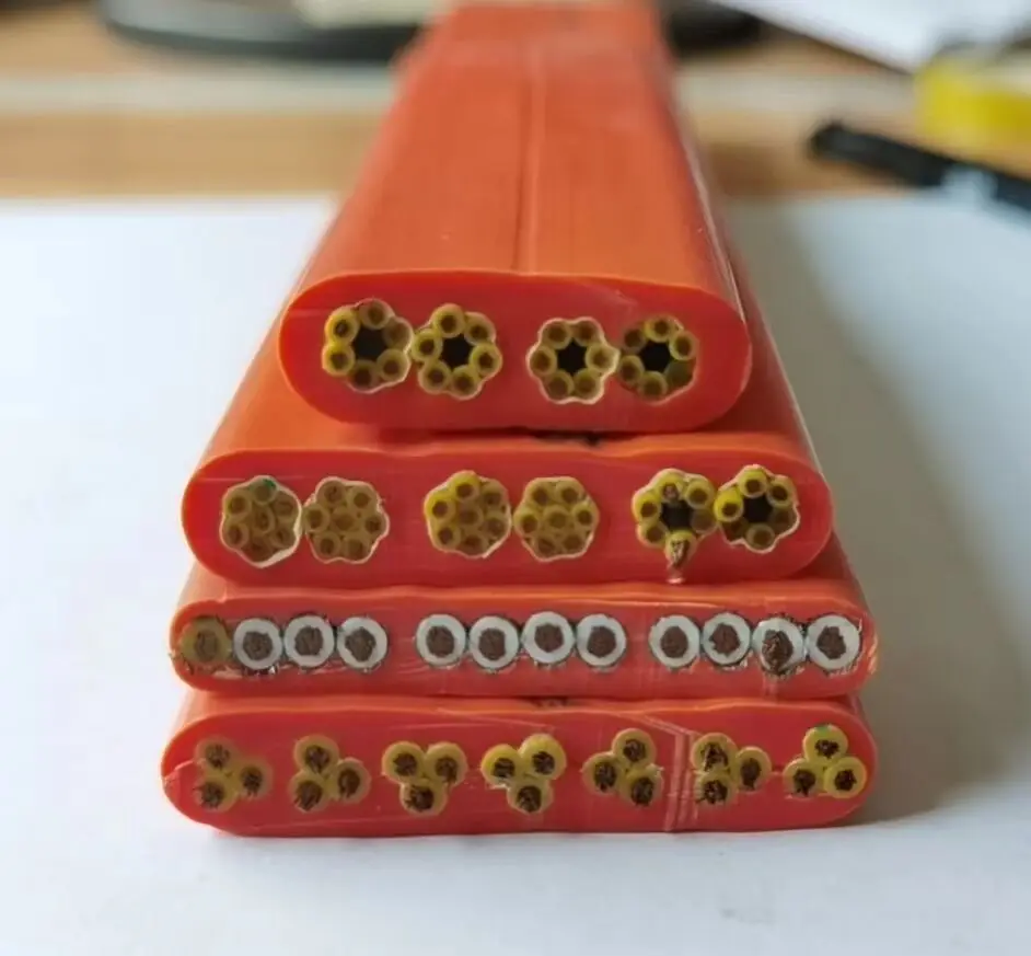 10 Core 2.5 Square Millimeter Plating Overhead Gantry Crane Flat Cable ...