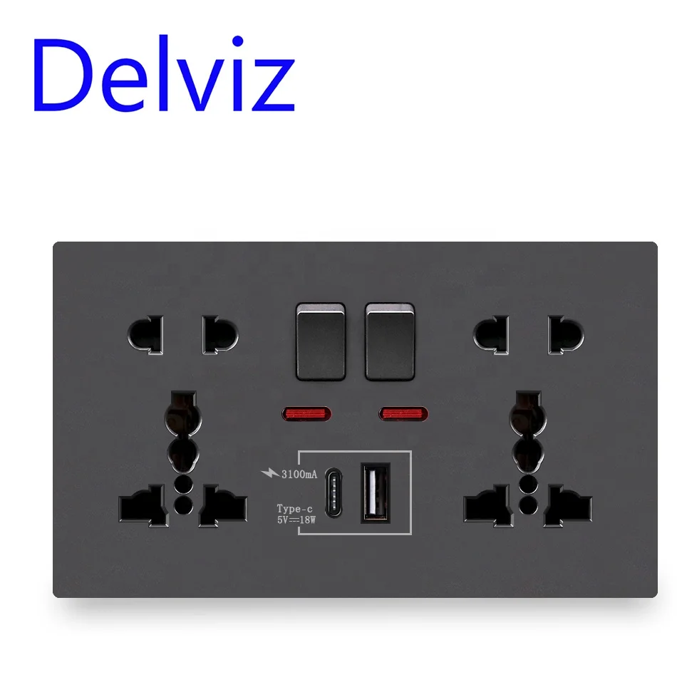 Delviz 13A Dual Quick Charge - Smart Power Outlet