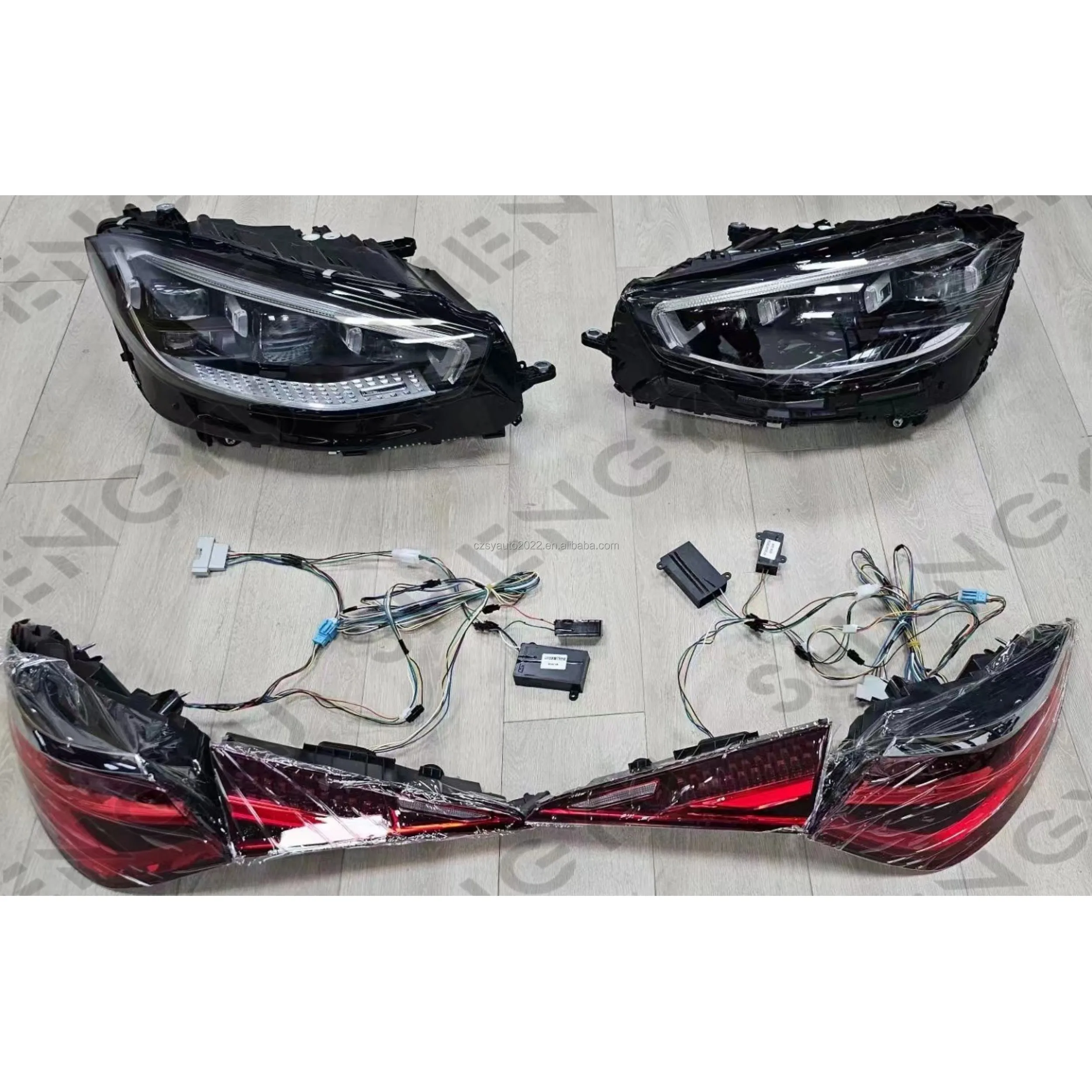 Body Kit Include Front Bumper Assembly Rear Lip Exhaust For Mercedes ...