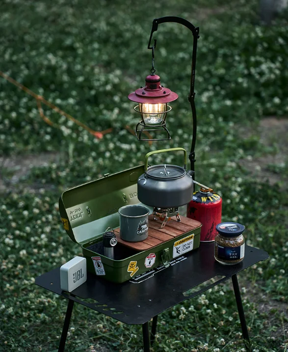 Metal Tool Storage Box, Camping Metal Storage Box, Portable Iron ...