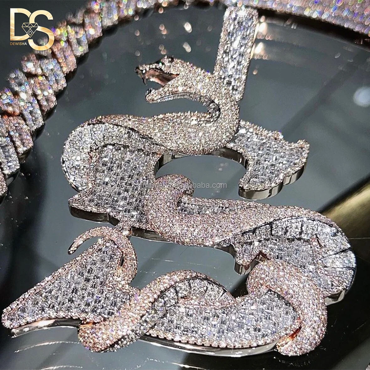 Hip Hop Rapper Pendant Custom Name Logo Animal Iced Out Moissanite ...