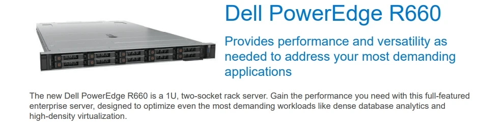 R660 Server Dell Brand New PowerEdge R660 With Intel Xeon Processor 1U ...