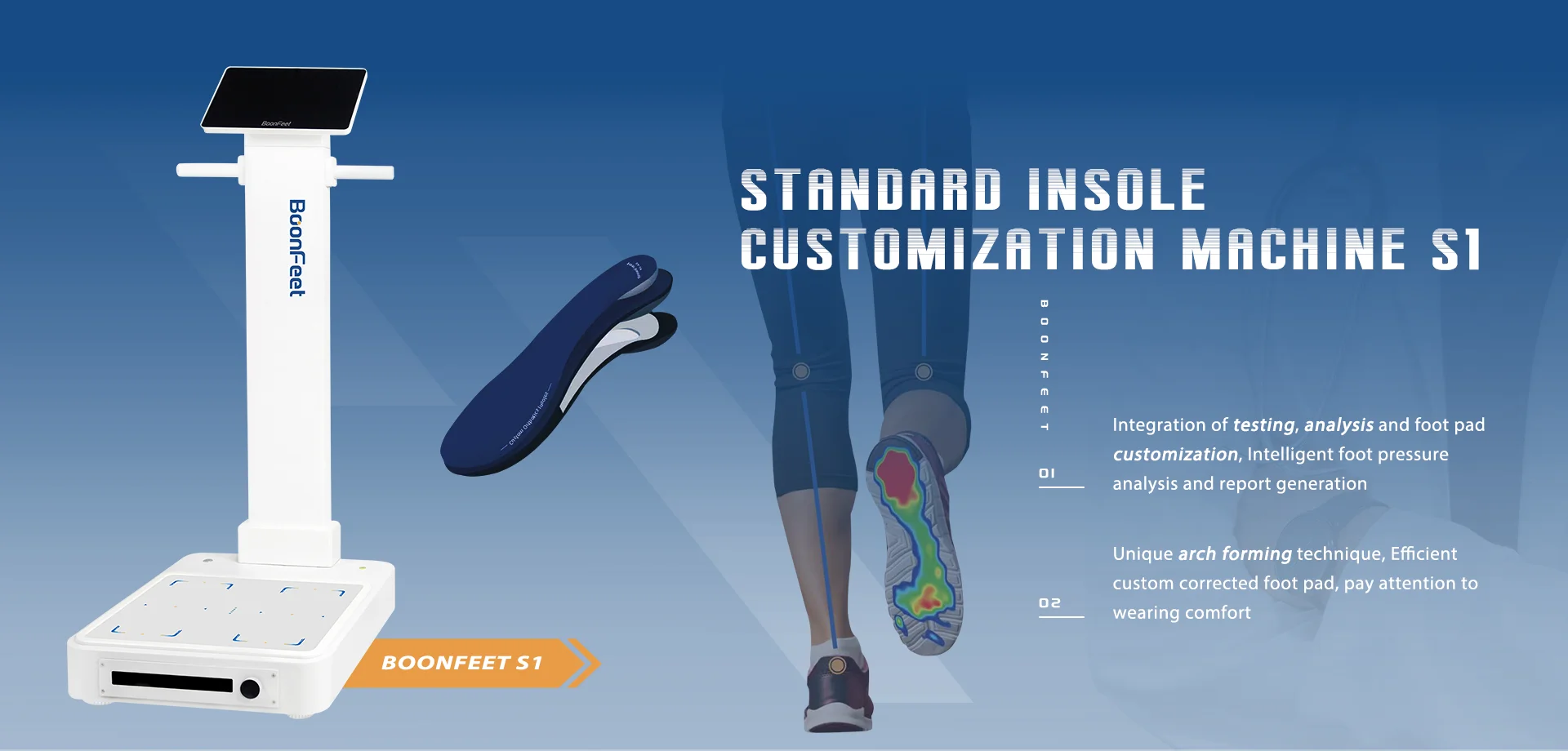 Foot Pressure Detection Feet Mapping Machine Custom Fit Orthotics ...