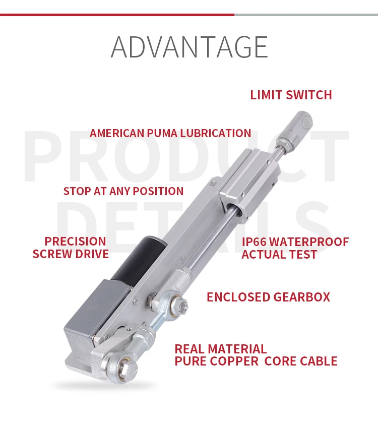 Customized 12V WFTL Linear Actuator - High Strength & Efficiency