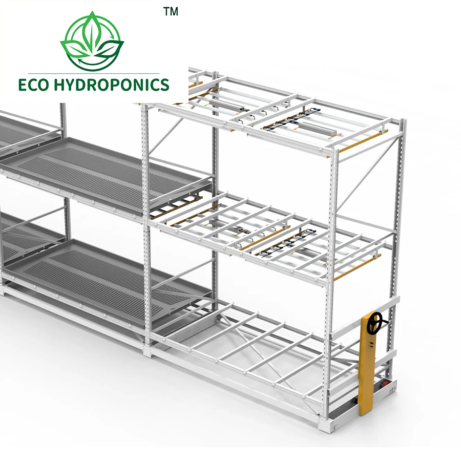 Multi Level Grow Rack System Vertical Rolling Benches With Tray For ...