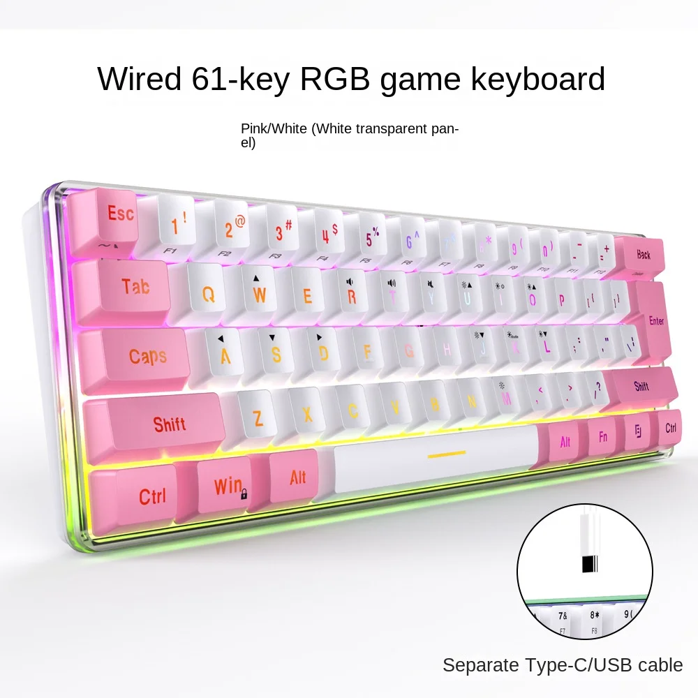 Rgb Keyboard Wired Keyboard With Multimedia Keys Teclado Gaming Gamer ...