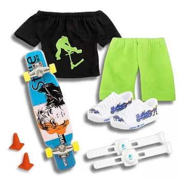 Kids Gift Toy Fingerboards Sets Finger Pant Clothes Mini Shoes ...