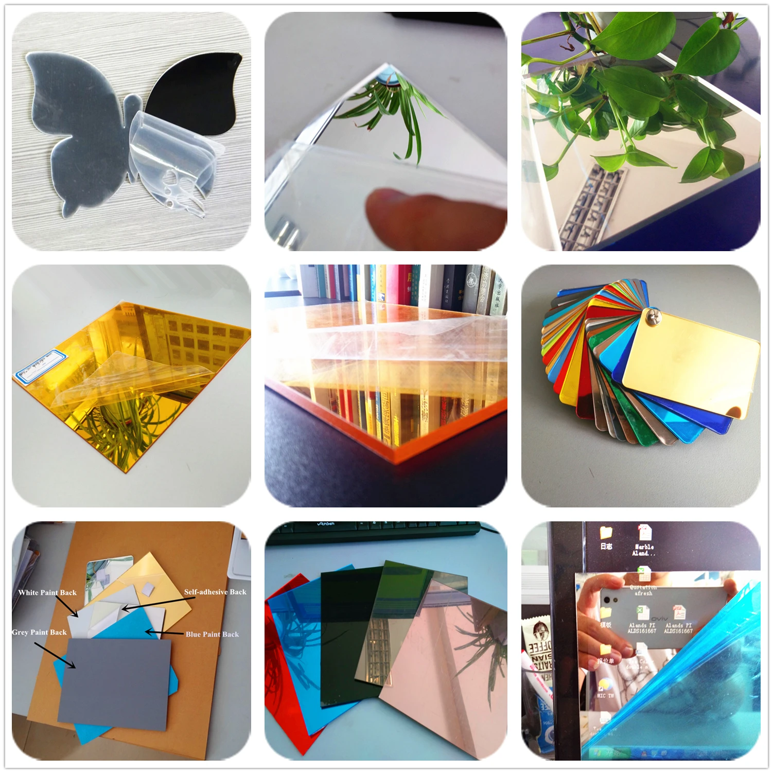 Alands High Quality Gold Mirror Acrylic Sheet Mirror Gold Acrylic Sheet ...