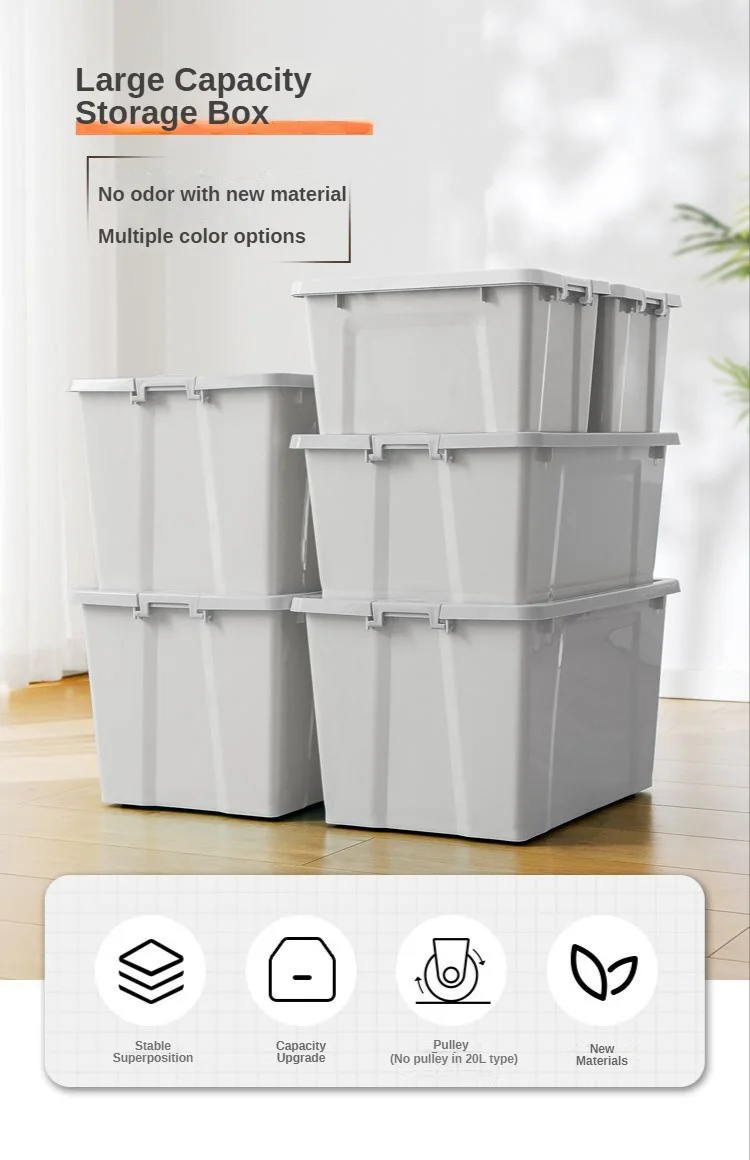 Sesame Multifunction Stackable Plastic Storage Box With Lid For ...