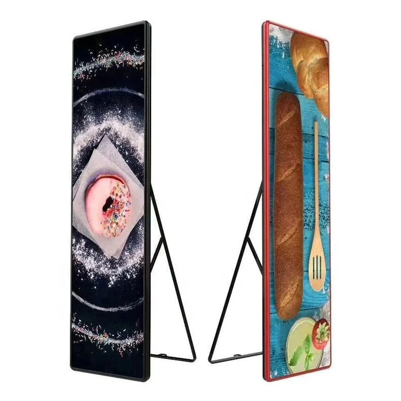 Indoor Advertising Poster Led Screen Floor Standing Full Color P2.5 ...