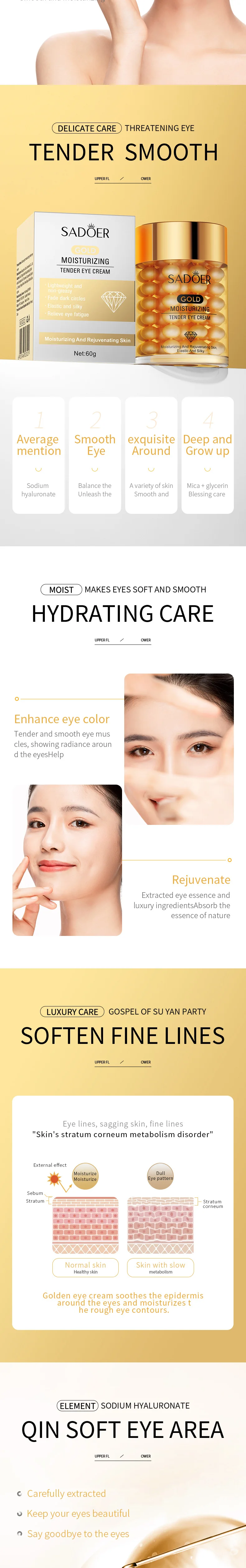 Sadoer Moisturizing Eye Cream Improves Skin Tone 5 Different Eye Creams - Buy Caviar Eye Cream ...