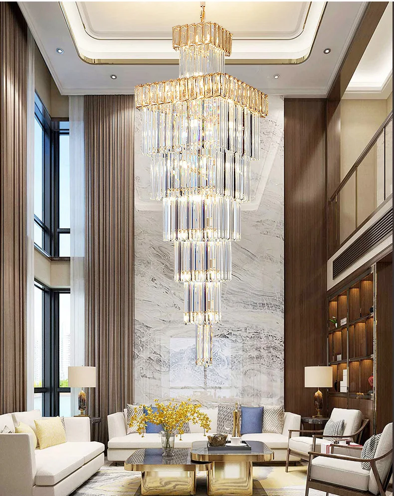 Pendant Light and Chandelier Modern Stainless Steel Chrome Crystal ...