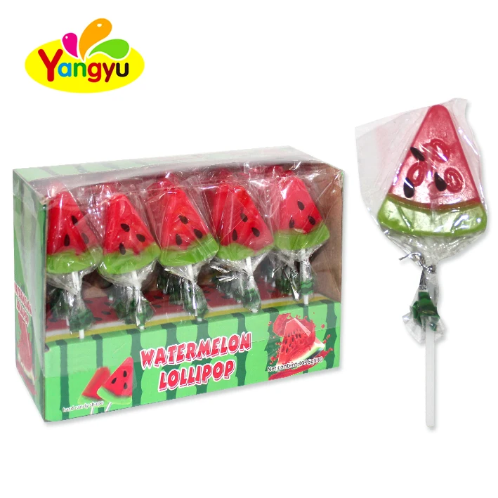 Halal Sweets Watermelon Lollipops Candy Fruit Shape Lollipop - Buy ...