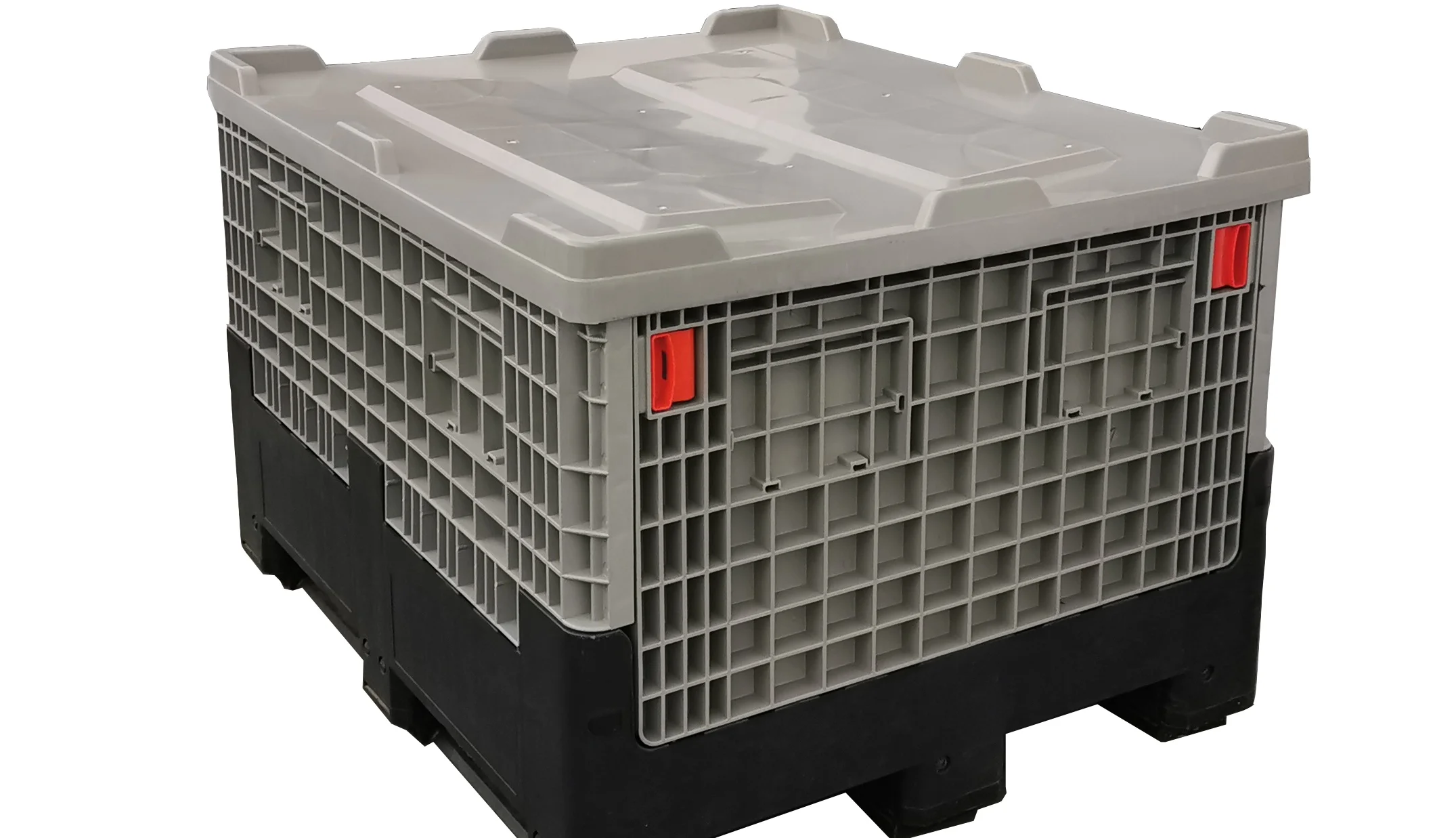 1200 X 1000 X 980mm Large Collapsible Plastic Bulk Container 1t 2 Doors ...