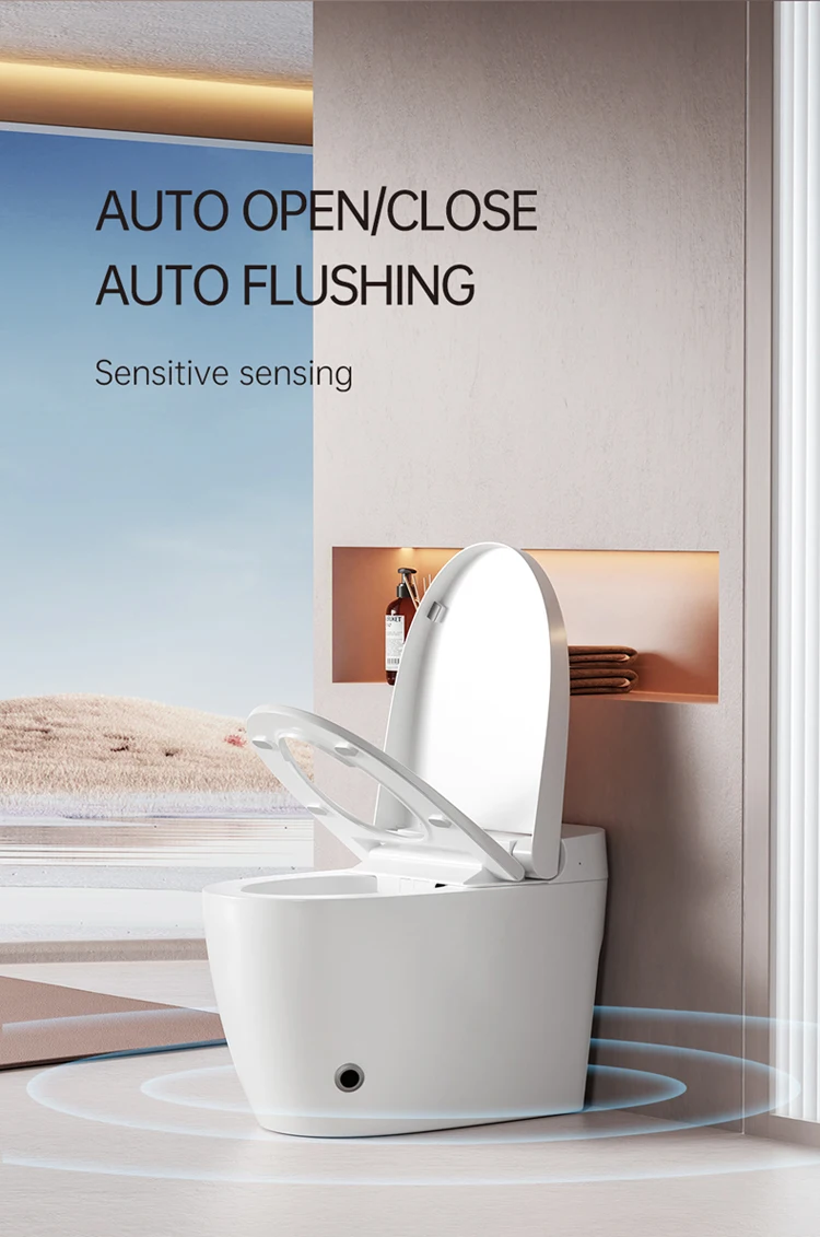 Smart Electronic Bidet Toilet P-trap Modern Design Floor-mounted ...
